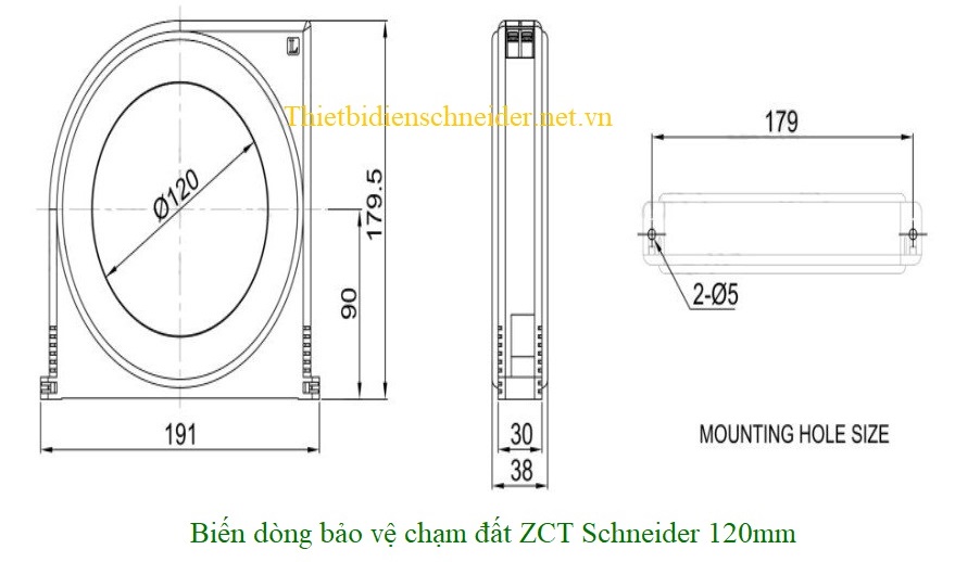 Biến dòng thứ tự không ZCT Schneider